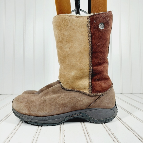 Merrell | Shoes | Merrell Encore Stitch High Espresso Suede Boots E592 ...